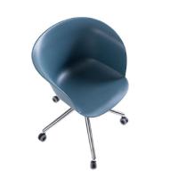 China Stable Swivel Conference Chair With Swivel Chrome Rolling Aluminum Office Meeting Chairs for sale