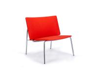 China Easy Clean Upholstered Lounge Chair Impact Resistance Metal Legs Accent Chair for sale