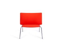 China Easy Clean Upholstered Lounge Chair Impact Resistance Metal Legs Accent Chair for sale