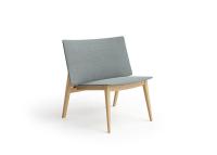 China Wood Base Commercial Lounge Chair Fabric Upholstered Chair For Hotel And Office for sale