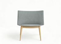 China Wood Base Commercial Lounge Chair Fabric Upholstered Chair For Hotel And Office for sale
