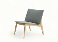 China Wood Base Commercial Lounge Chair Fabric Upholstered Chair For Hotel And Office for sale