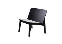 China Black Commercial Lounge Chair Bentwood Lounge Chair With Fabric Cushion Seat for sale