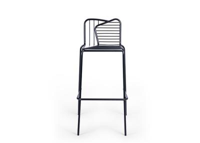 China Contemporary Black Wire Counter Stool Space Saving DuPont Galvanized Powder Coating for sale