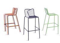 China Contemporary Black Wire Counter Stool Space Saving DuPont Galvanized Powder Coating for sale