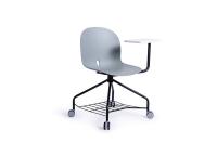 China Space Saving Modern Conference Chair Mobile Training Room Chairs With Swivel Tablet Arm for sale