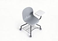China Space Saving Modern Conference Chair Mobile Training Room Chairs With Swivel Tablet Arm for sale
