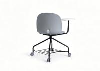 China Space Saving Modern Conference Chair Mobile Training Room Chairs With Swivel Tablet Arm for sale