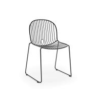 China Rounded Outdoor Chair And Table Metal Mesh Outdoor Chairs Stackable For Garden And Cafe for sale