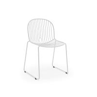 China Rounded Outdoor Chair And Table Metal Mesh Outdoor Chairs Stackable For Garden And Cafe for sale