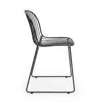 China Rounded Outdoor Chair And Table Metal Mesh Outdoor Chairs Stackable For Garden And Cafe for sale