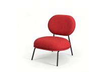 China Cupsule Cushion Lounge Sofa On Metal Legs Accent Seat For Hotel And Office for sale