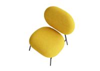 China Cupsule Cushion Lounge Sofa On Metal Legs Accent Seat For Hotel And Office for sale