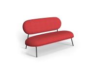 China Office Lounge Modern Commercial Sofa Capsule 2 Seater Fabric Sofa With Metal Legs for sale