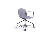 China Training Modern Conference Chair Padded Meeting Room Chairs With Swivel Tablet Arm for sale
