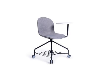 China Training Modern Conference Chair Padded Meeting Room Chairs With Swivel Tablet Arm for sale