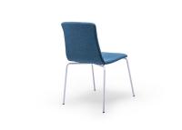 China Blue Cushioned Office Chair With Powder Coated Steel Leg Frame 510*515*790mm for sale