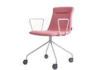 China Stylish Fabric Office Chair Smooth With Swivel Rolling Powder Coated Four Star Base for sale
