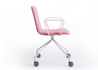 China Stylish Fabric Office Chair Smooth With Swivel Rolling Powder Coated Four Star Base for sale