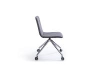 China Swivel Upholstered Meeting Room Chair With Polished Aluminum Base For Office for sale