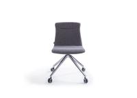 China Swivel Upholstered Meeting Room Chair With Polished Aluminum Base For Office for sale