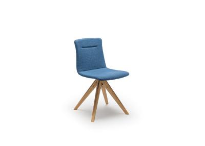 China Rotating Padded Meeting Room Chairs Solid Beech Wood Base For Dining And Cafe for sale