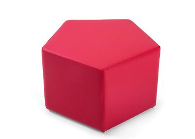 China Fabric Modular Commercial Sofa Pentagon Ottoman Upholstered Geometric Couch for sale
