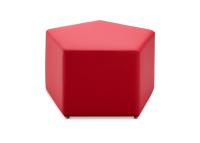 China Fabric Modular Commercial Sofa Pentagon Ottoman Upholstered Geometric Couch for sale