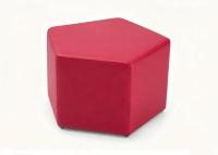 China Fabric Modular Commercial Sofa Pentagon Ottoman Upholstered Geometric Couch for sale
