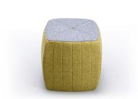 China Two Tone Cashmere Pouf Upholstered Cube Stool Beautifully For Home Office Hotel for sale