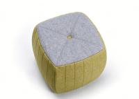 China Two Tone Cashmere Pouf Upholstered Cube Stool Beautifully For Home Office Hotel for sale
