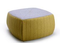 China Two Tone Cashmere Pouf Large Square Ottoman Stool for Office Hotel Cafe for sale