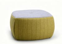 China Two Tone Cashmere Pouf Large Square Ottoman Stool for Office Hotel Cafe for sale