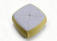 China Two Tone Cashmere Pouf Large Square Ottoman Stool for Office Hotel Cafe for sale