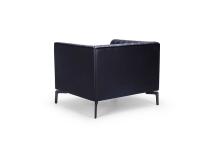 China Skin Touch Modern Commercial Sofa Leather Single Sofa With Channel Stitch for sale