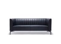 China Modern Custom Fabric 3 Seater Sofa Channel Stitch Compact For Office Hotel Lounge for sale