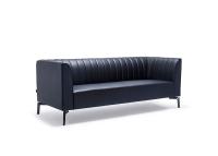 China Modern Custom Fabric 3 Seater Sofa Channel Stitch Compact For Office Hotel Lounge for sale