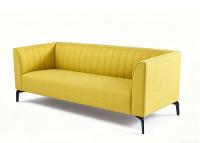 China Modern Custom Fabric 3 Seater Sofa Channel Stitch Compact For Office Hotel Lounge for sale