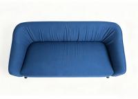 China Modern Fabric 3 Seater Sofa Couch With Black Metal Legs For Cafes And Bistros for sale