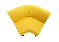 China Fabric 135 Degree Curved Corner Sectional Sofa Comfortable For Relaxation for sale