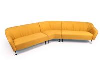 China Fabric 135 Degree Curved Corner Sectional Sofa Comfortable For Relaxation for sale