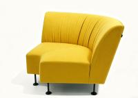 China Fabric Modular Sectional Sofa 90 Degree Curved Corner For Office Hotel Living Room for sale