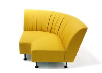 China Fabric Modular Sectional Sofa 90 Degree Curved Corner For Office Hotel Living Room for sale