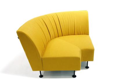China Fabric Modular Sectional Sofa 90 Degree Curved Corner For Office Hotel Living Room for sale