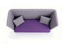 China Acoustic Privacy Commercial Sofa High Back Fabric Sofa Booth Vertical Stripes For Office Cafe for sale