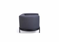 China Modern Fabric Barrel Single Sofa Lounge Chair With Metal Legs For Office Hotel for sale