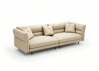 China Modern Commercial Sofa Microfiber PU Leather Sectional Sofa For Living Room for sale