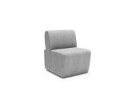 China Armless Modern Commercial Sofa Fabric Single Seat Modular Lounge Sofa For Home for sale