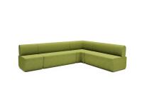 China Modern Fabric Armless 2 Seater Sofa Solid Wood Frame For Office Hotel 1550 * 815 * 750mm for sale