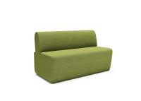China Modern Fabric Armless 2 Seater Sofa Solid Wood Frame For Office Hotel 1550 * 815 * 750mm for sale